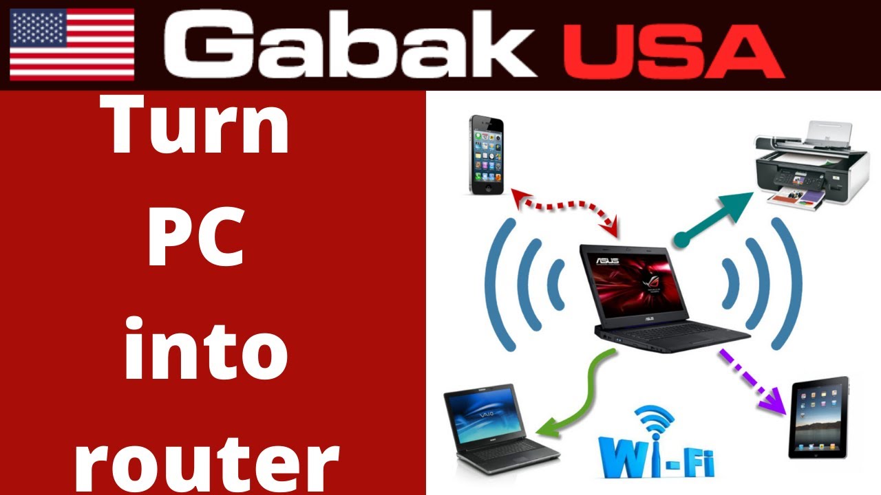how to turn your PC into a router WIFI Windows 10 ? - YouTube