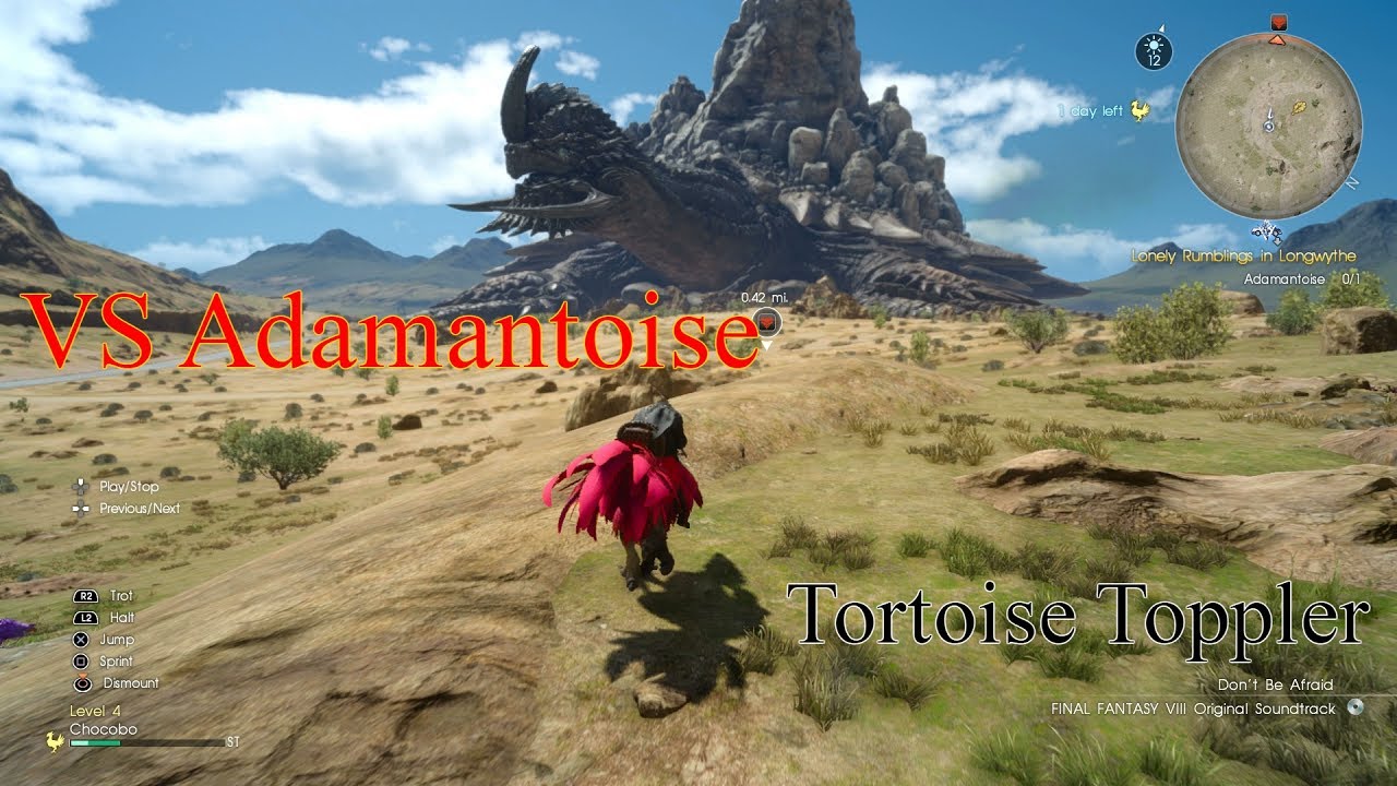 Final Fantasy XV - Adamantoise Superboss Fight (Tortoise Toppler) - YouTube