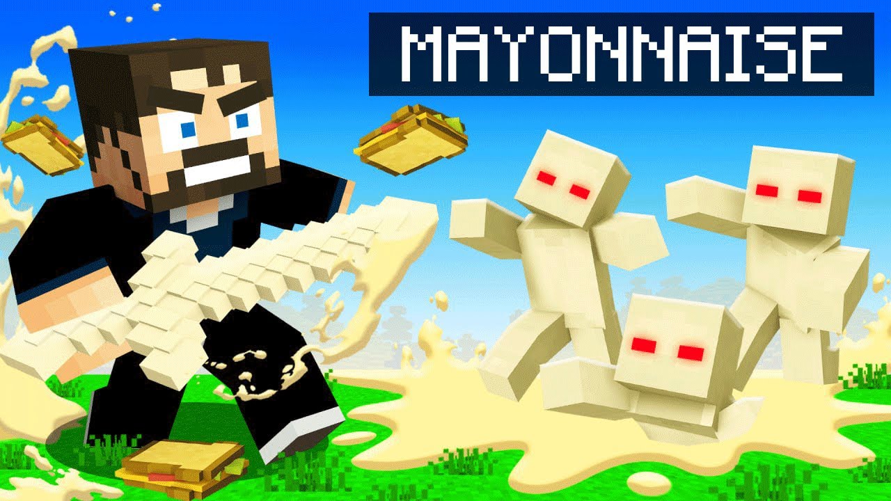 Everything is Mayonnaise in Minecraft - YouTube