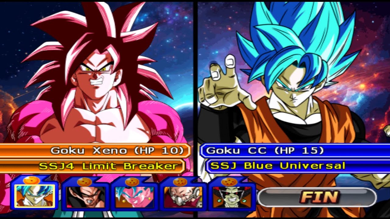 TEAM GOKU SSJ4 LIMIT BREAKER Vs TEAM GOKU BLUE UNIVERSAL! Dragon Ball Z ...