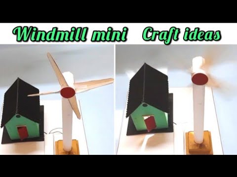 School project windmill//Electric windmill //DIY school projects - YouTube
