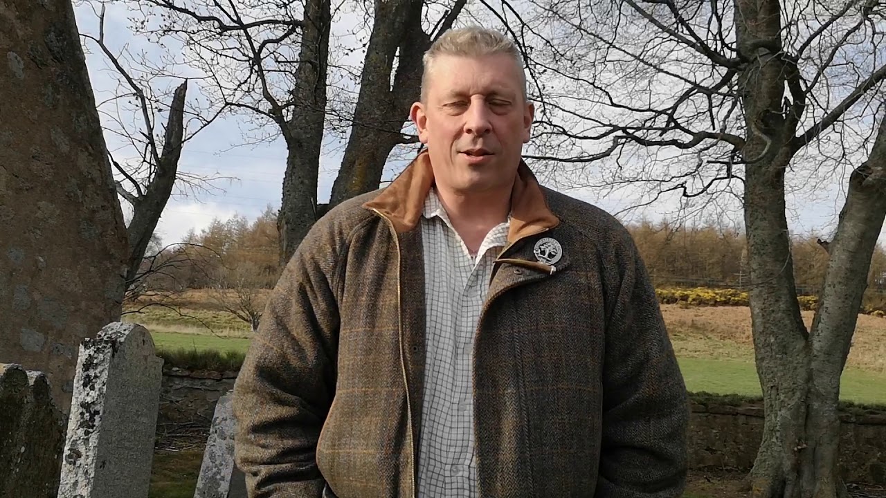 Roderick Anderson films at Migvie Kirk (the Anderson grave yard) - YouTube