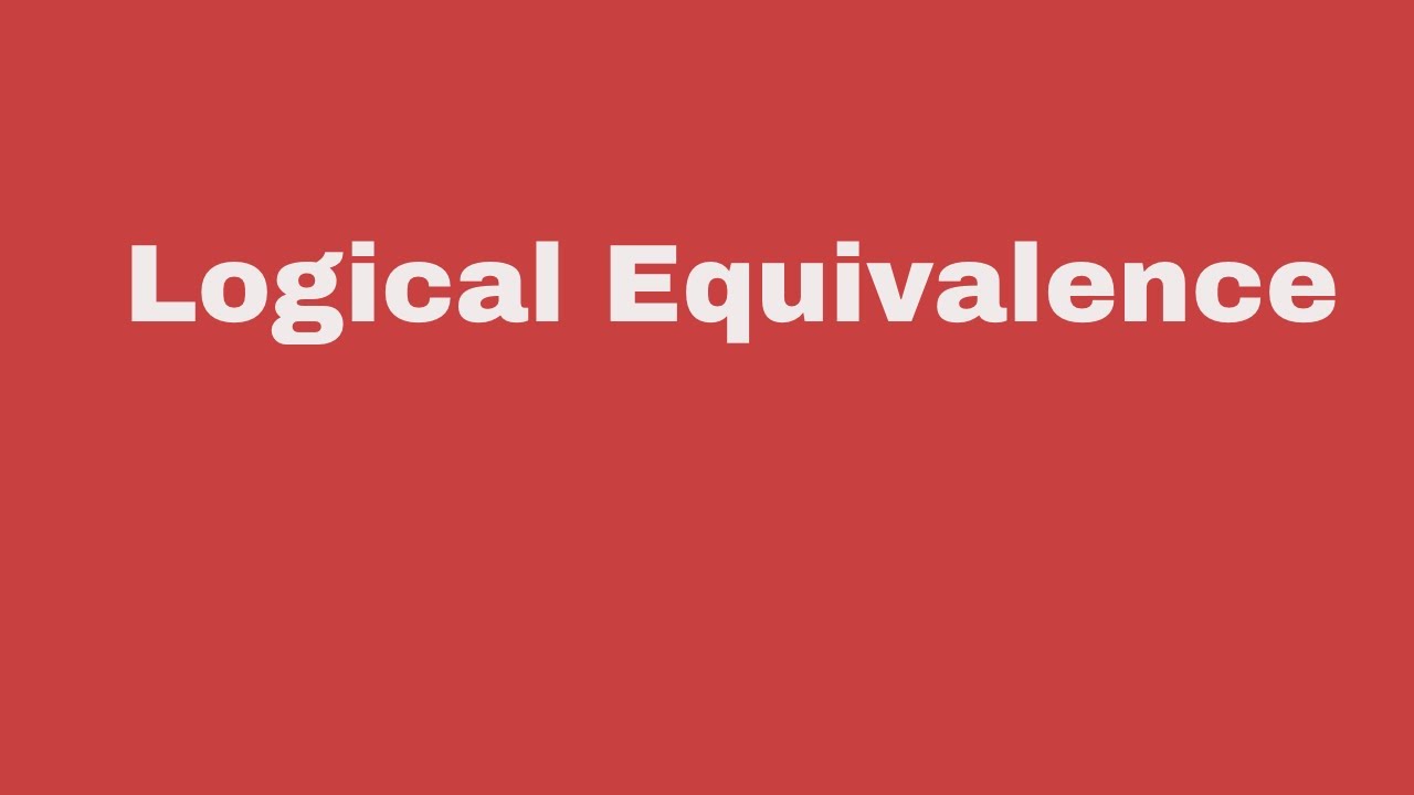 Propositional Logical Equivalence Example Question - YouTube