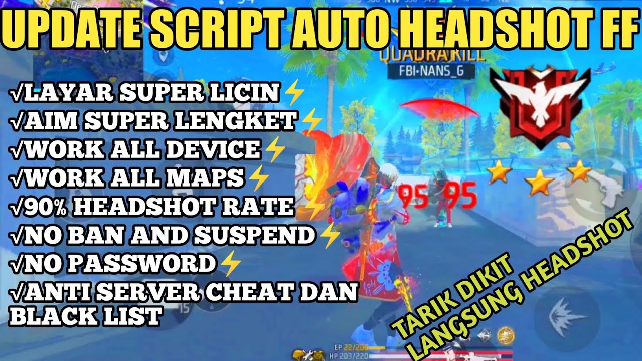 UPDATE!! SCRIPT AUTO HEADSHOT FF BIASA DAN FF MAX 100℅WORK NO BAN, NO SERVER CHEAT, NO BLACKLIST ...