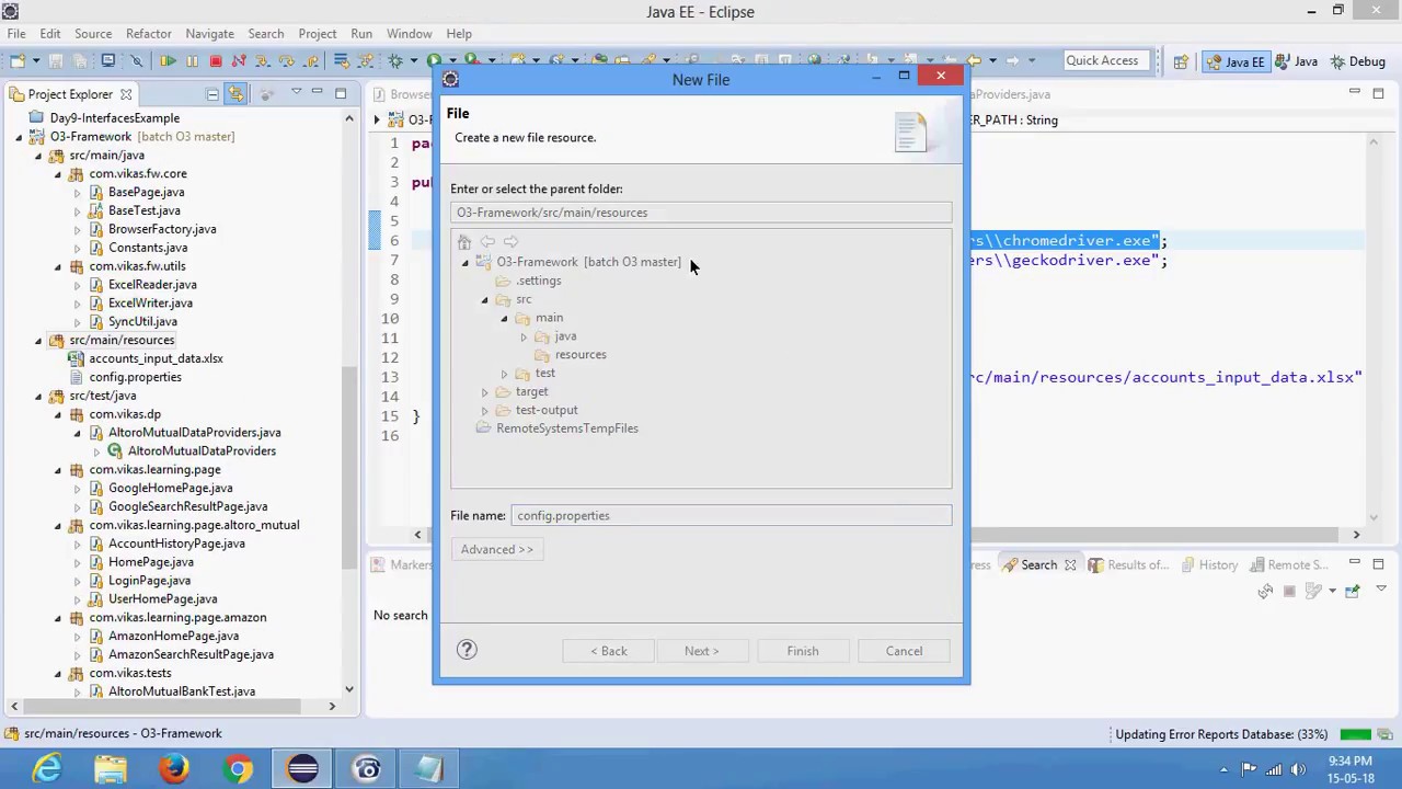 O3 Framework 25 Part 1 Properties File For Loading Framework Configuration Youtube 0161