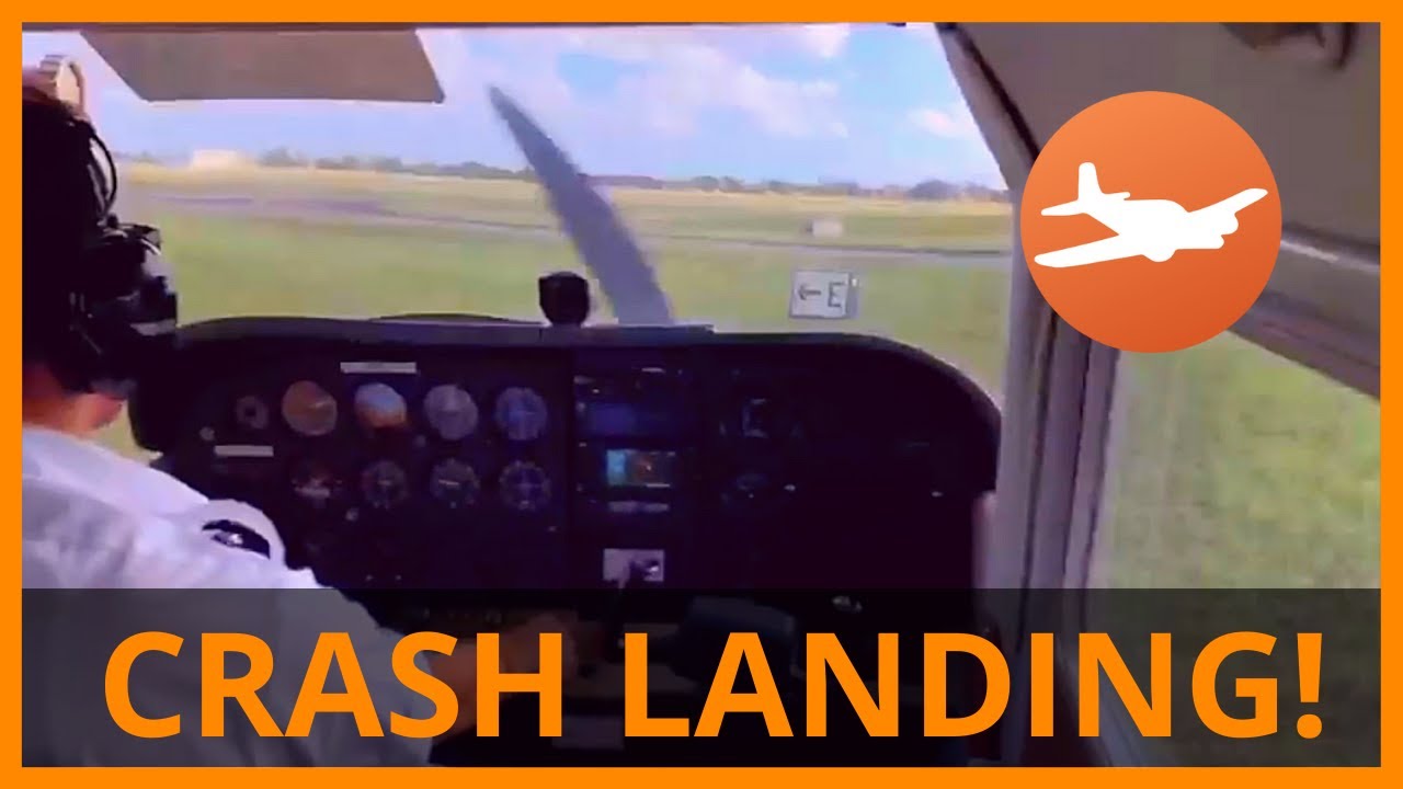PILOT CRASHES and INSTRUCTOR REACTS. Airplane crashes on landing ...