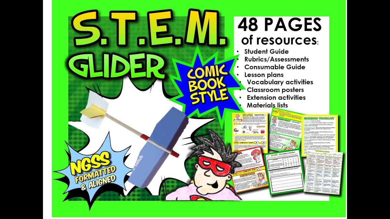 STEM - Comic Book Style! Glider Gr 3/4 & 5/6 - YouTube