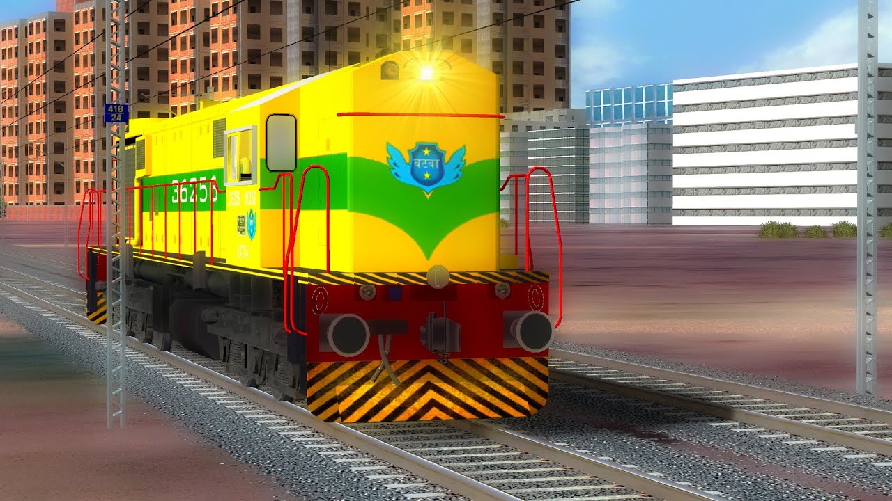 Lazy Light Locomotive WDS6 At Kisan indian train simulator - YouTube