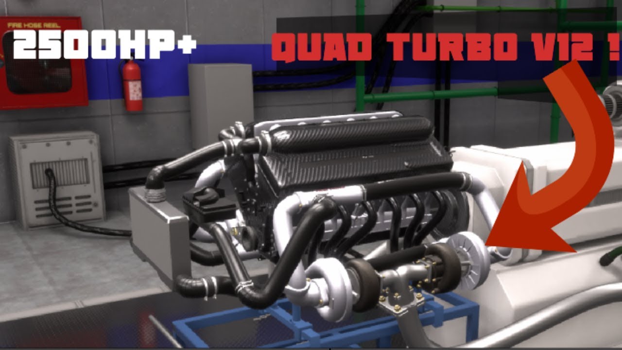 QUAD turbo V12 engine build check it out! - YouTube