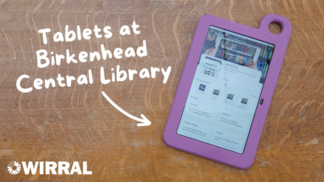 Hublet tablets at Birkenhead Central Library - YouTube