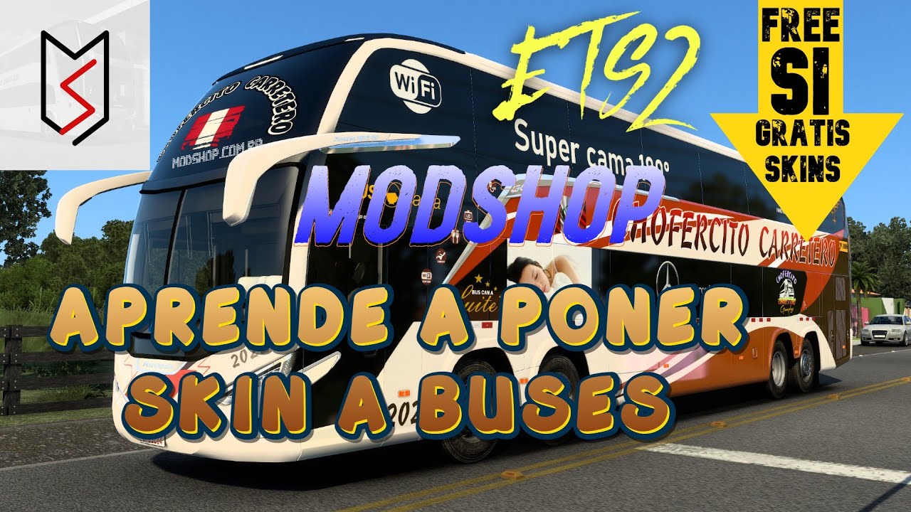 COMO PONER SKINS A BUSES DE MODSHOP ETS2 1.46 FACIL Y RAPIDO #buses # ...
