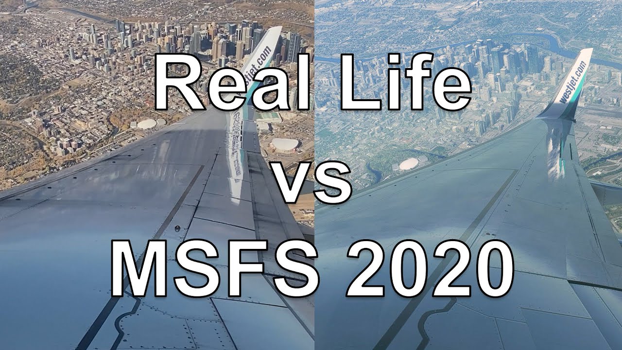 Real Life vs Flight Simulator - MSFS 2020 CYYC Calgary International ...