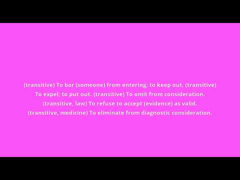 what is the meaning of exclude - YouTube