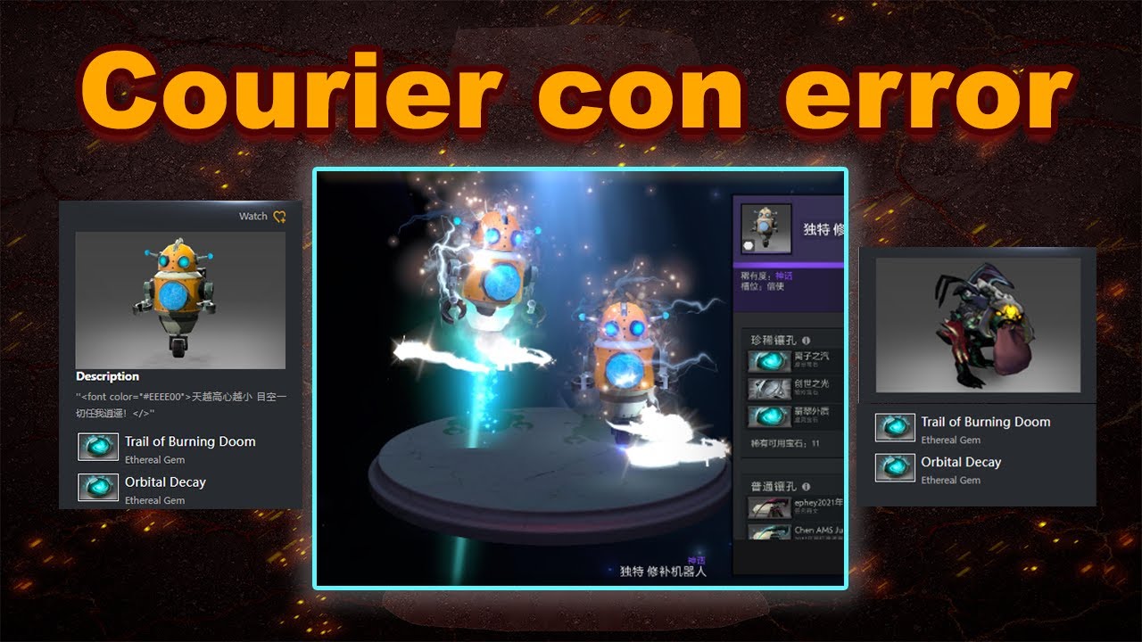 Los Courier mas caros del planeta tierra en DOTA 2, Couriers con erros ...