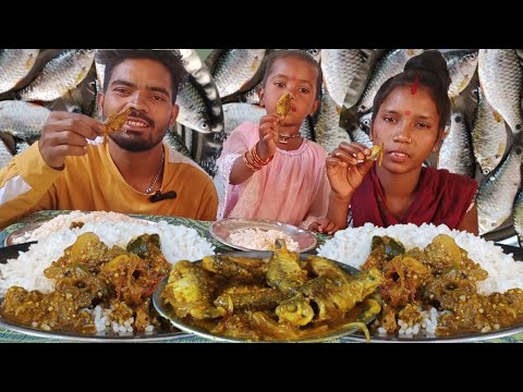 Today's eating Desi Traditional pothi fish curry cooking eating || jh ...