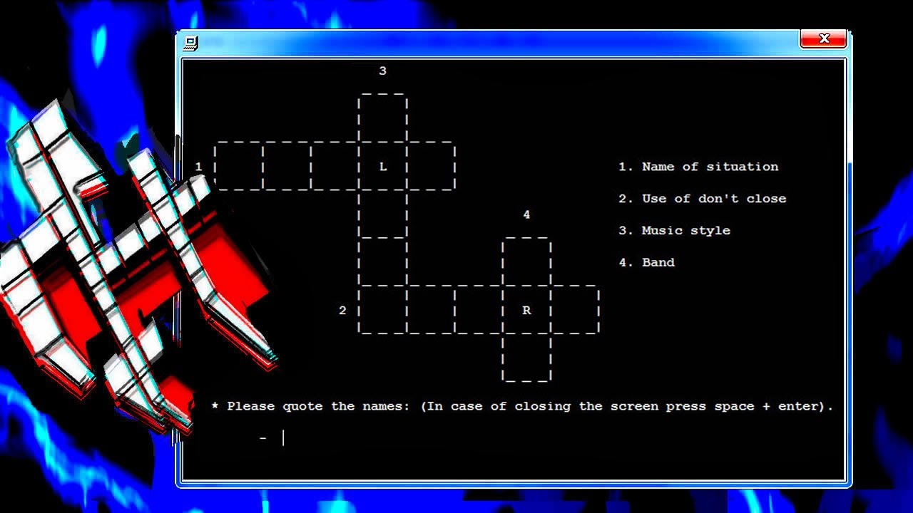 [GAMEVISUALG] Crossword Puzzle - YouTube