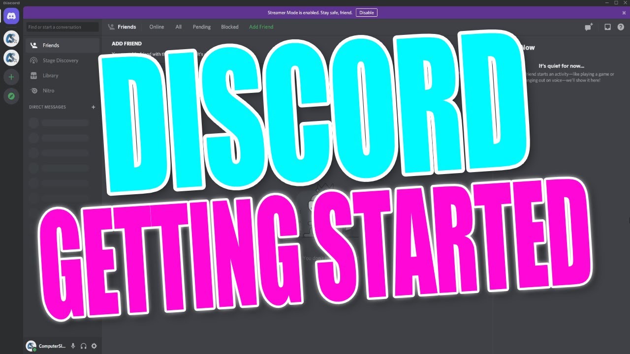 Getting Started With Discord Setup & Basics - YouTube