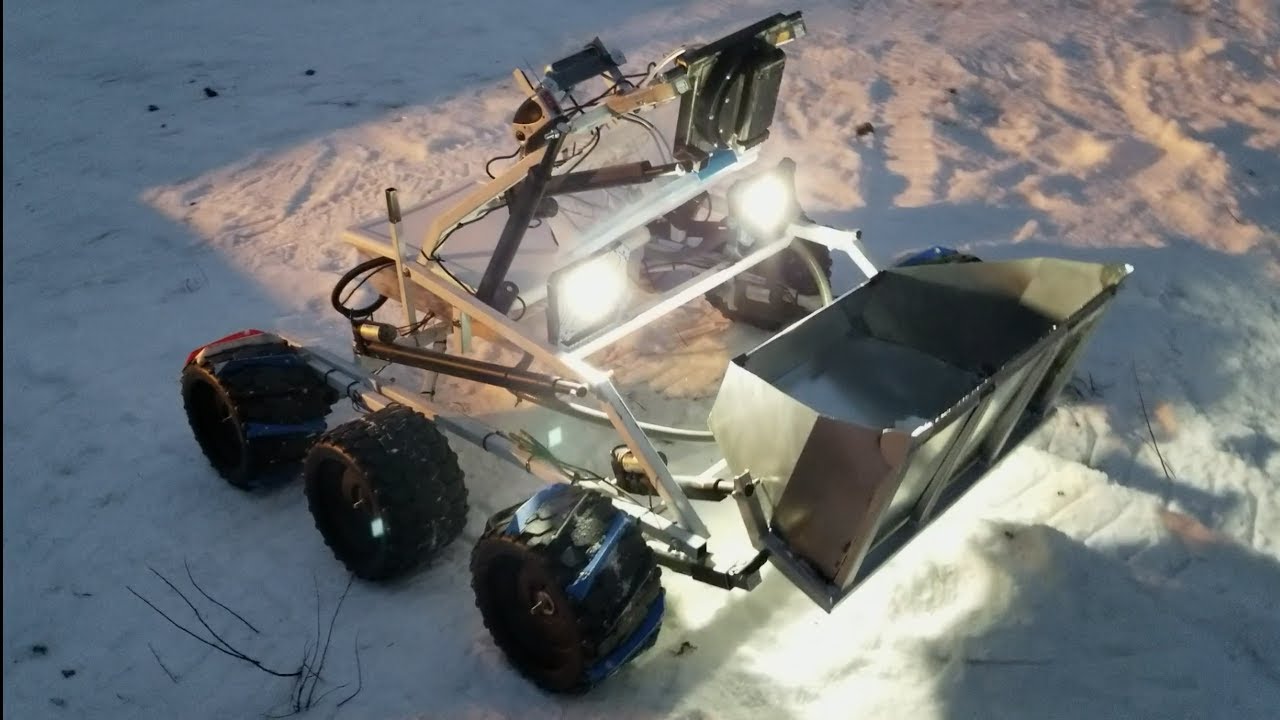 Lunar Permafrost Mining Robot Prototype Demo - YouTube