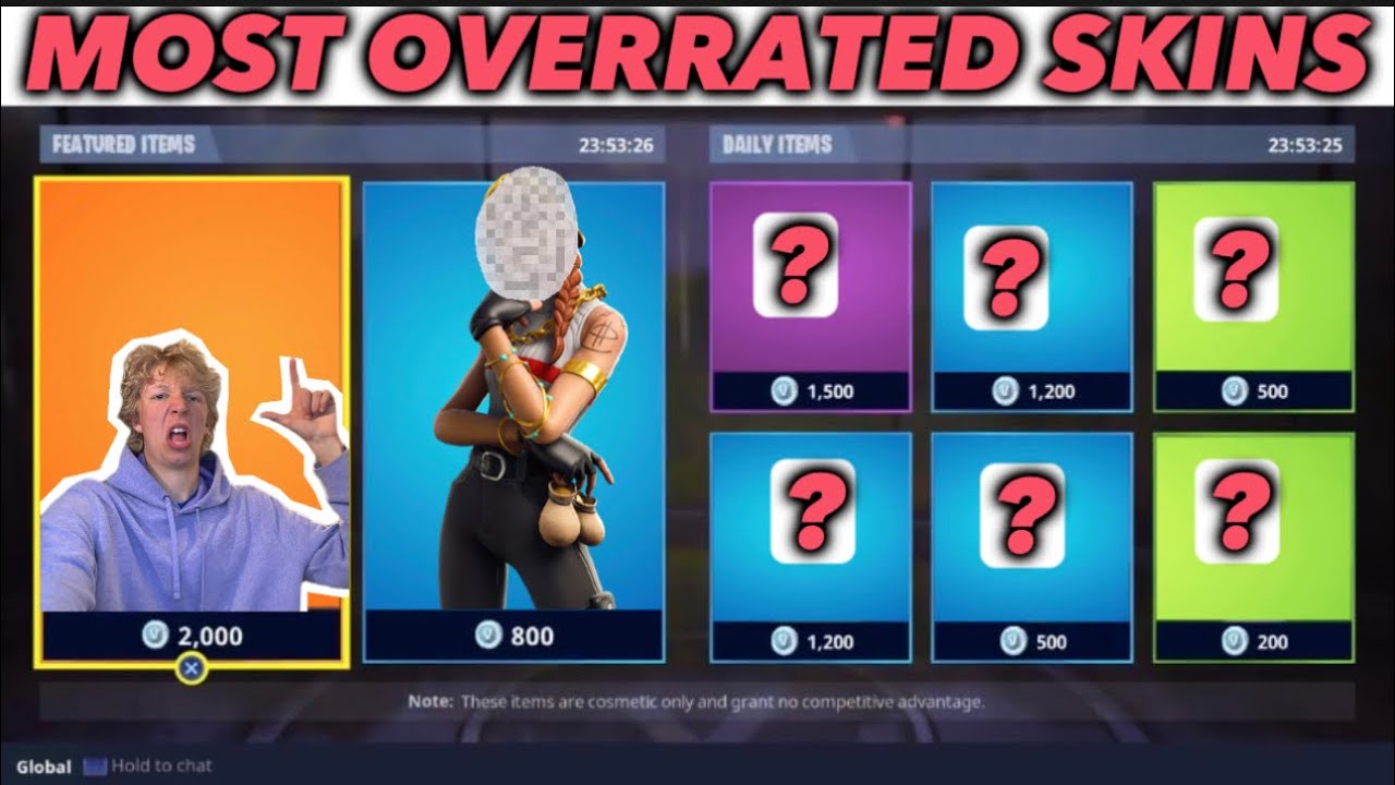 TOP 5 MOST Overrated Fortnite SKINS! - YouTube