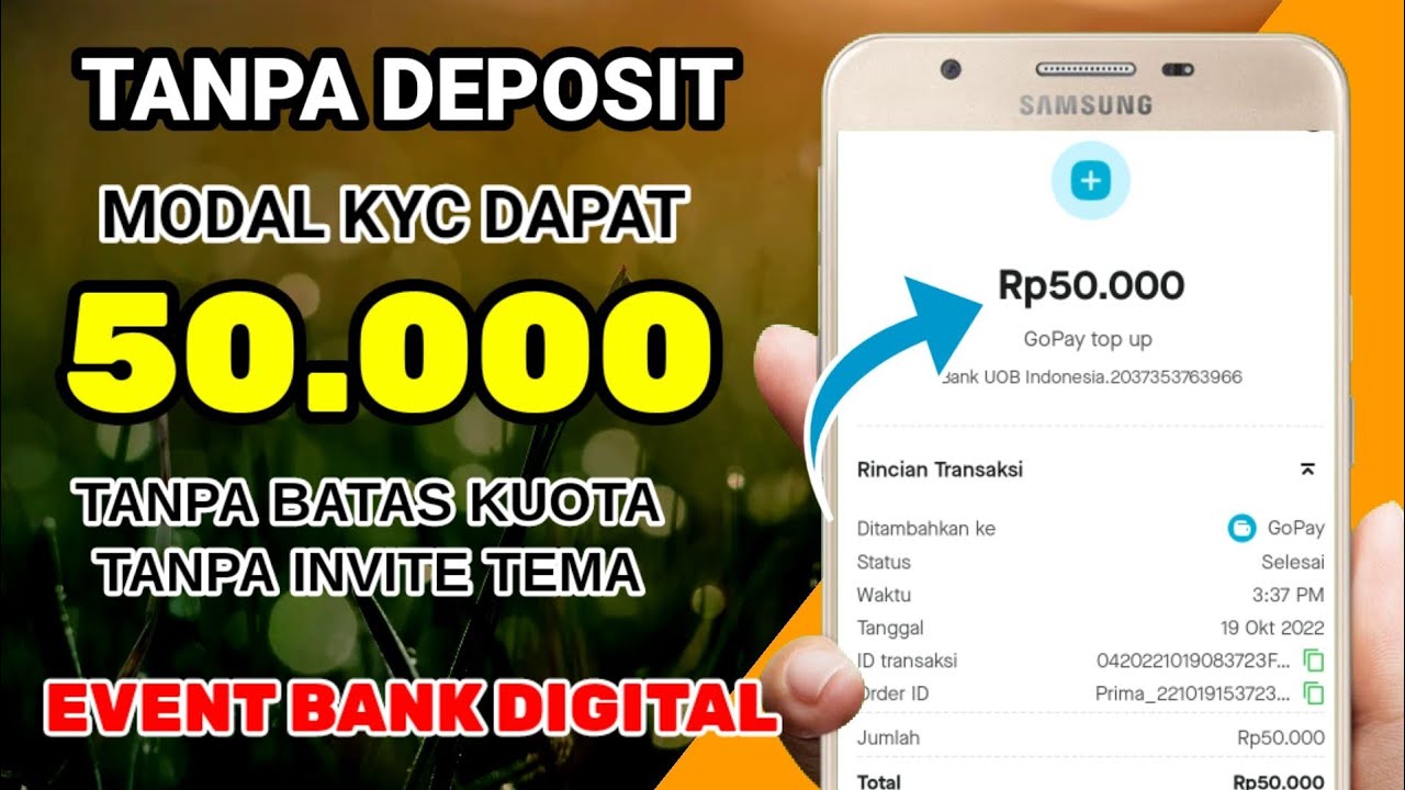 EVENT BARU ! DAFTAR DAPAT 50K TANPA DEPOSIT. EVENT BANK DIGITAL TERBARU 2022, EVENT BANK DIGITAL ...