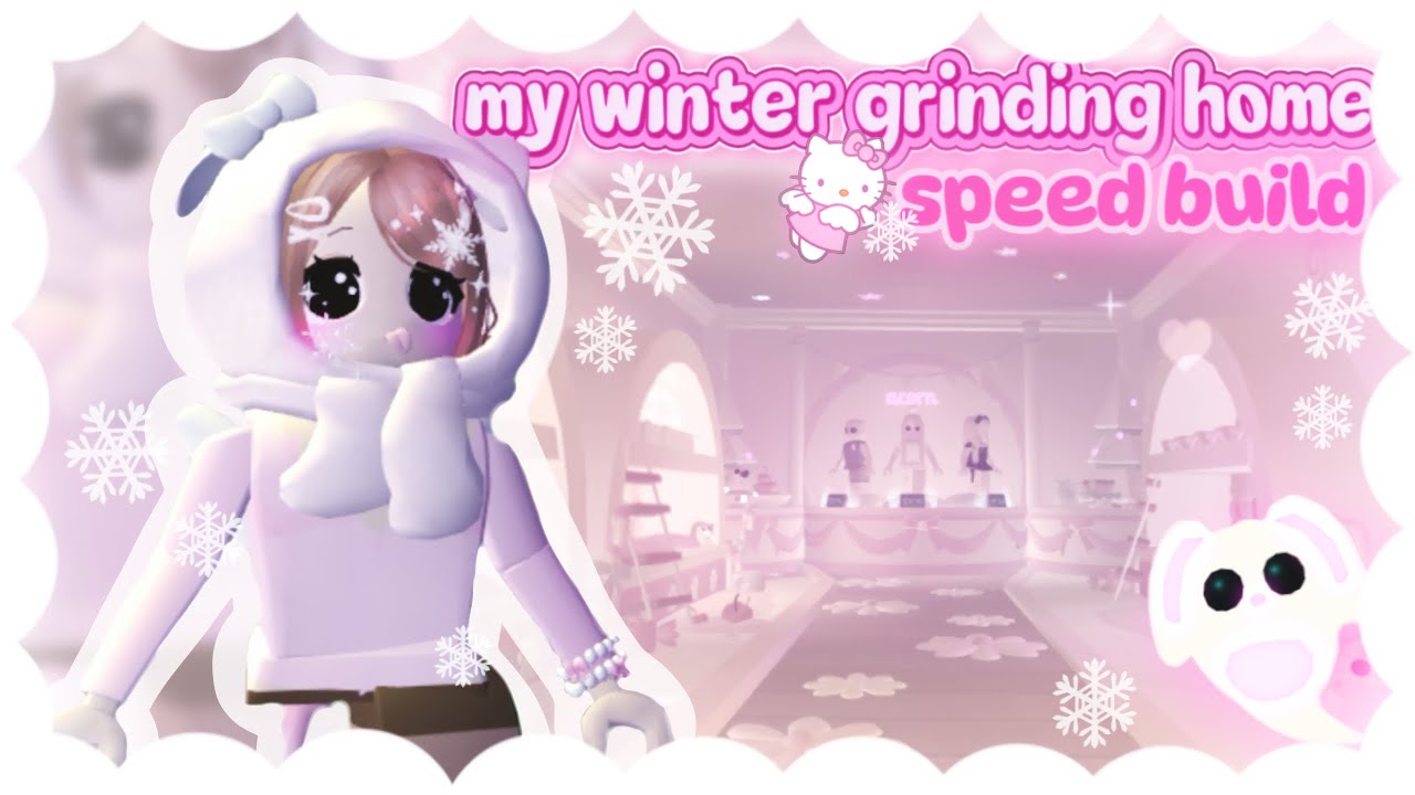 SPEED BUILD of my cute WINTER/CHRISTMAS grinding home 𝜗𝜚⋆ // #adoptme # ...