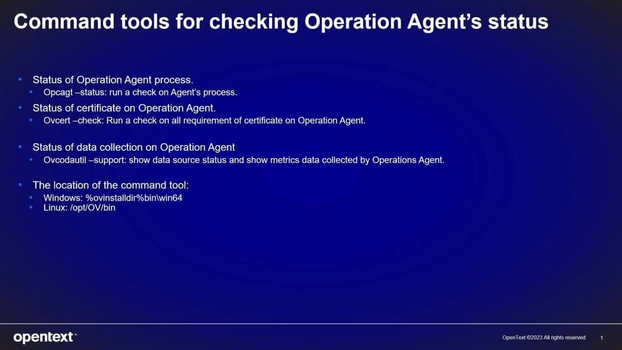 This Video Contains Knowledge on how to Check Operation Agent Status ...