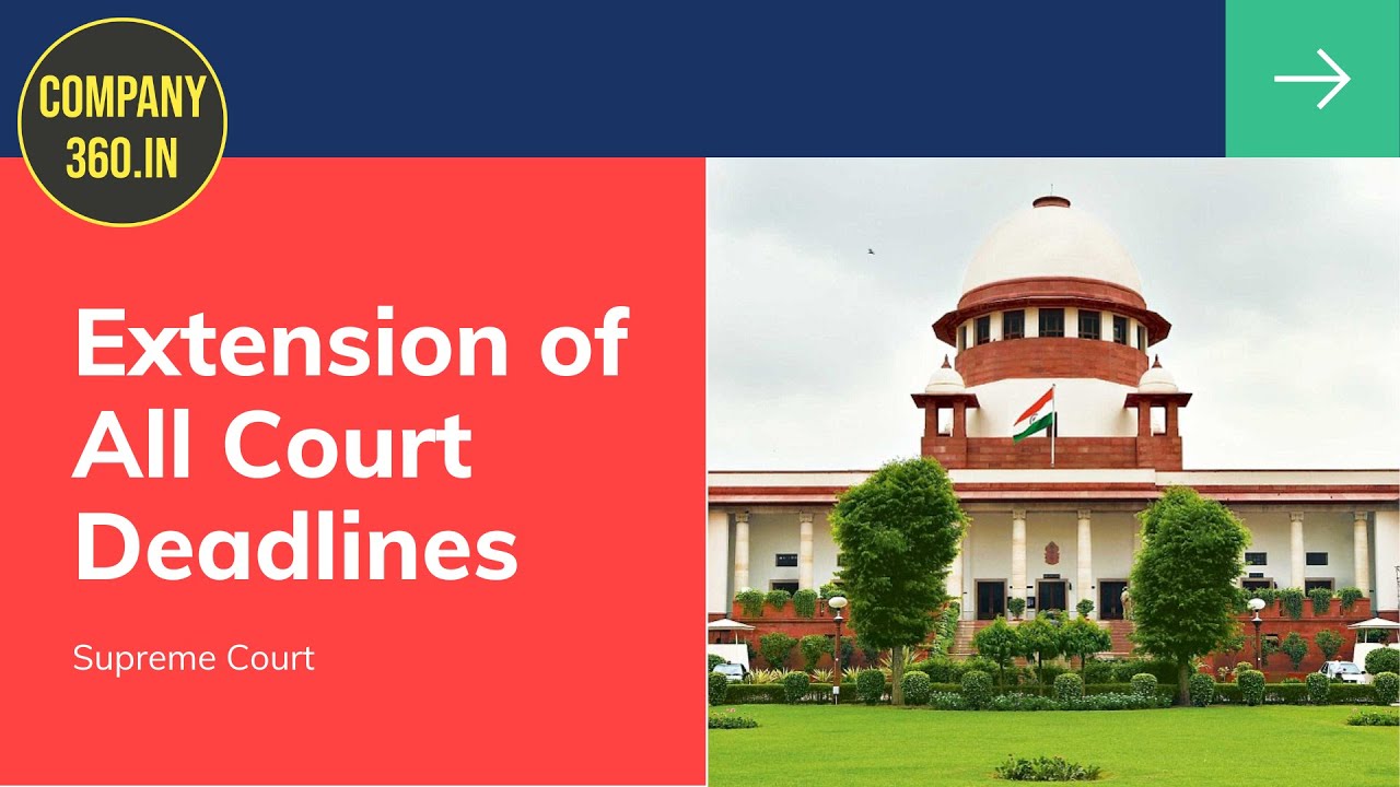 Extension of all court deadlines - Supreme Court - YouTube