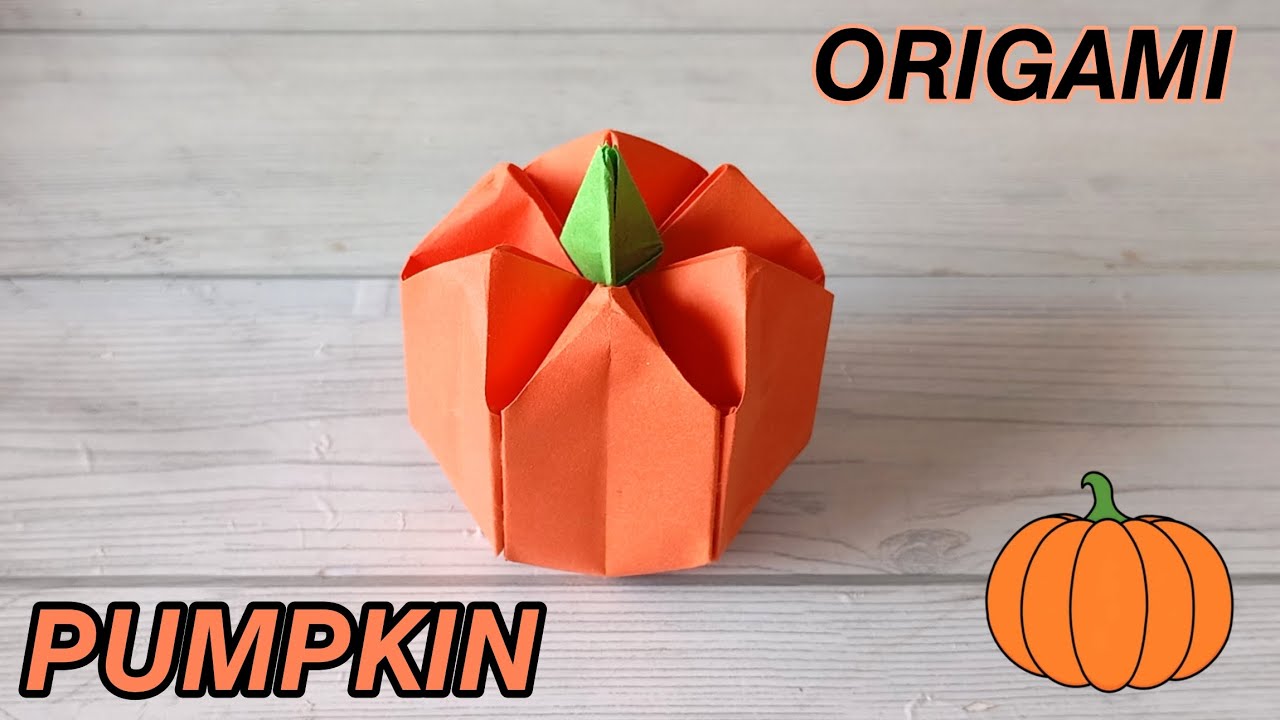 PUMPKIN PAPER CRAFT| HOLLOWEEN PUMPKIN ORIGAMI TUTORIAL| FOLDING - YouTube