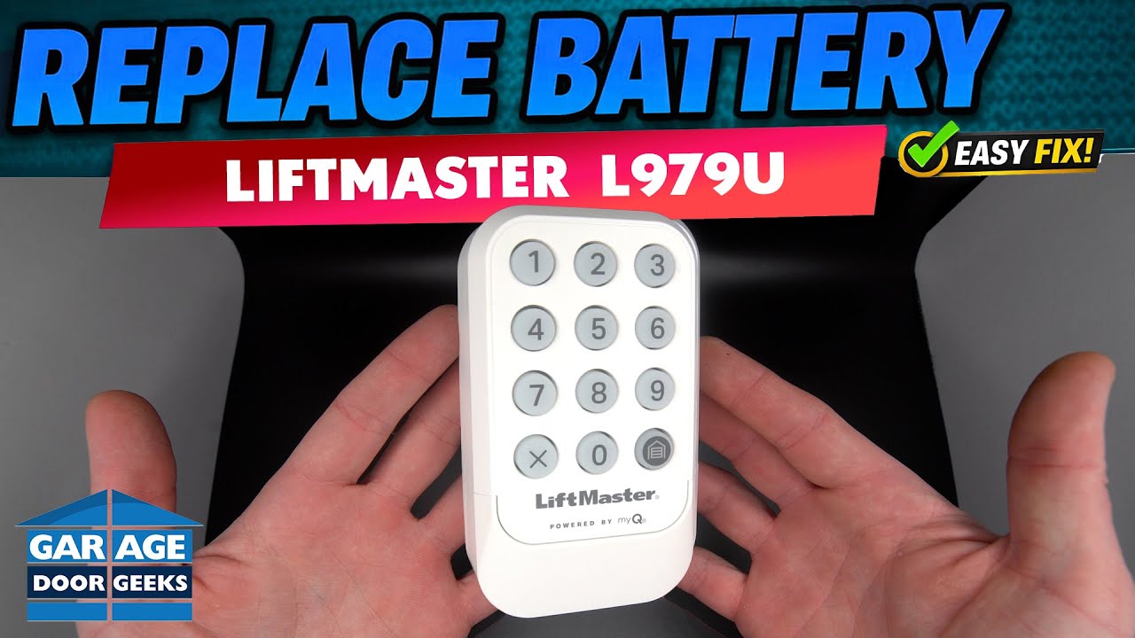 LiftMaster L979U Keypad Battery Replacement + How to Remove from Wall ...