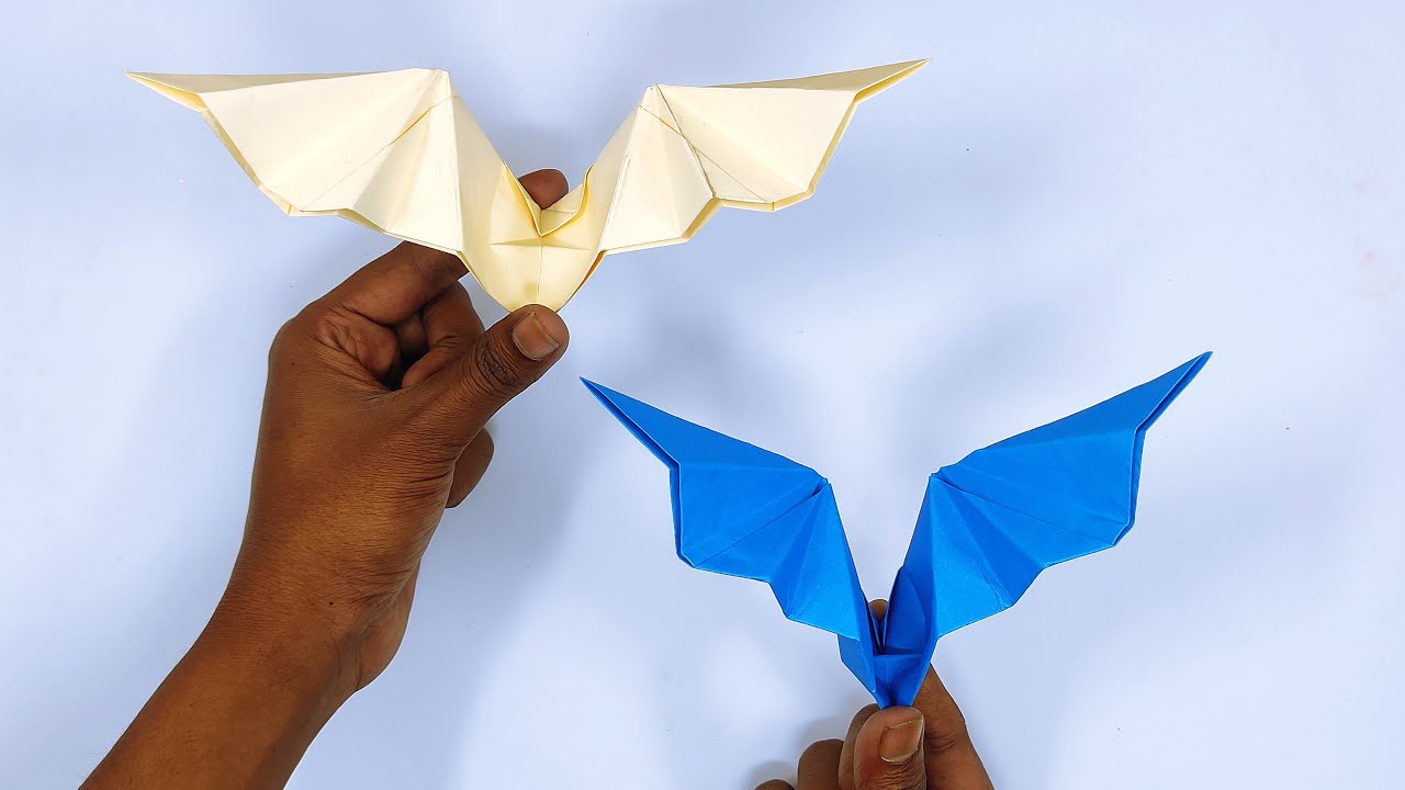DIY Origami Flapping Bat | How To Make Paper Bat That Flapping | Moving ...