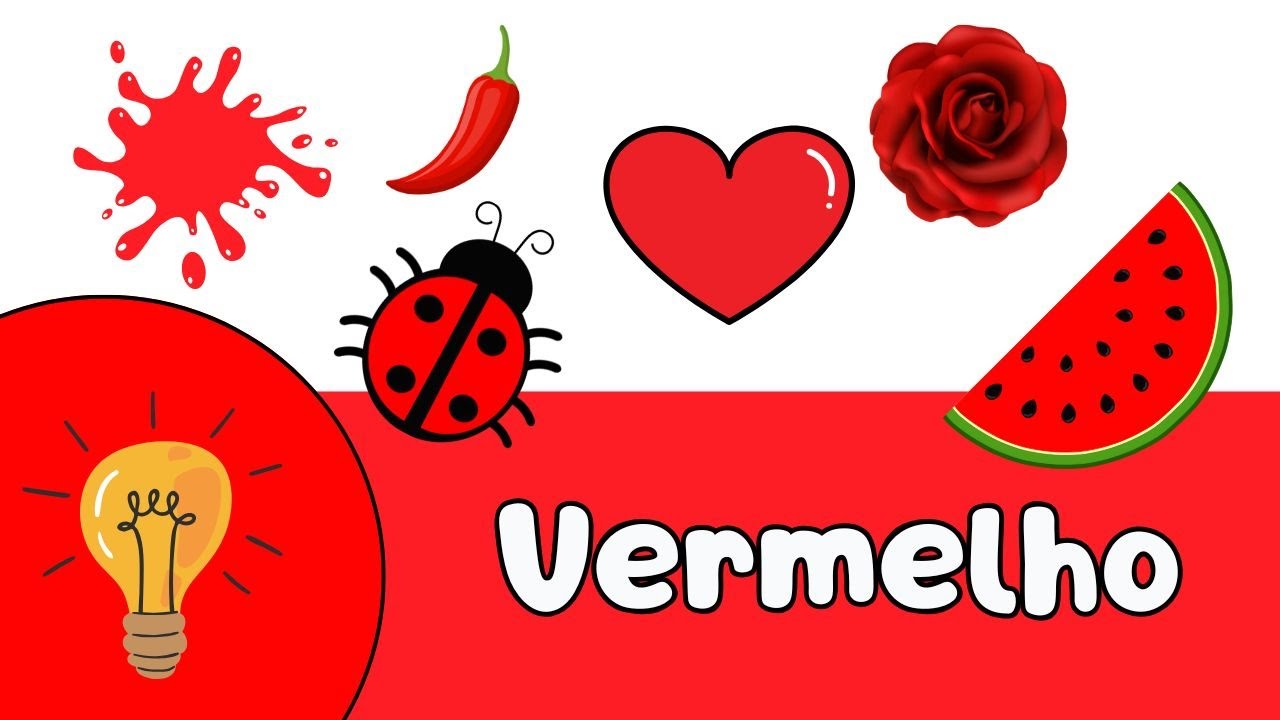 Aprender a Cor Vermelha | Aprendendo as cores | Aula sobre o vermelho ...