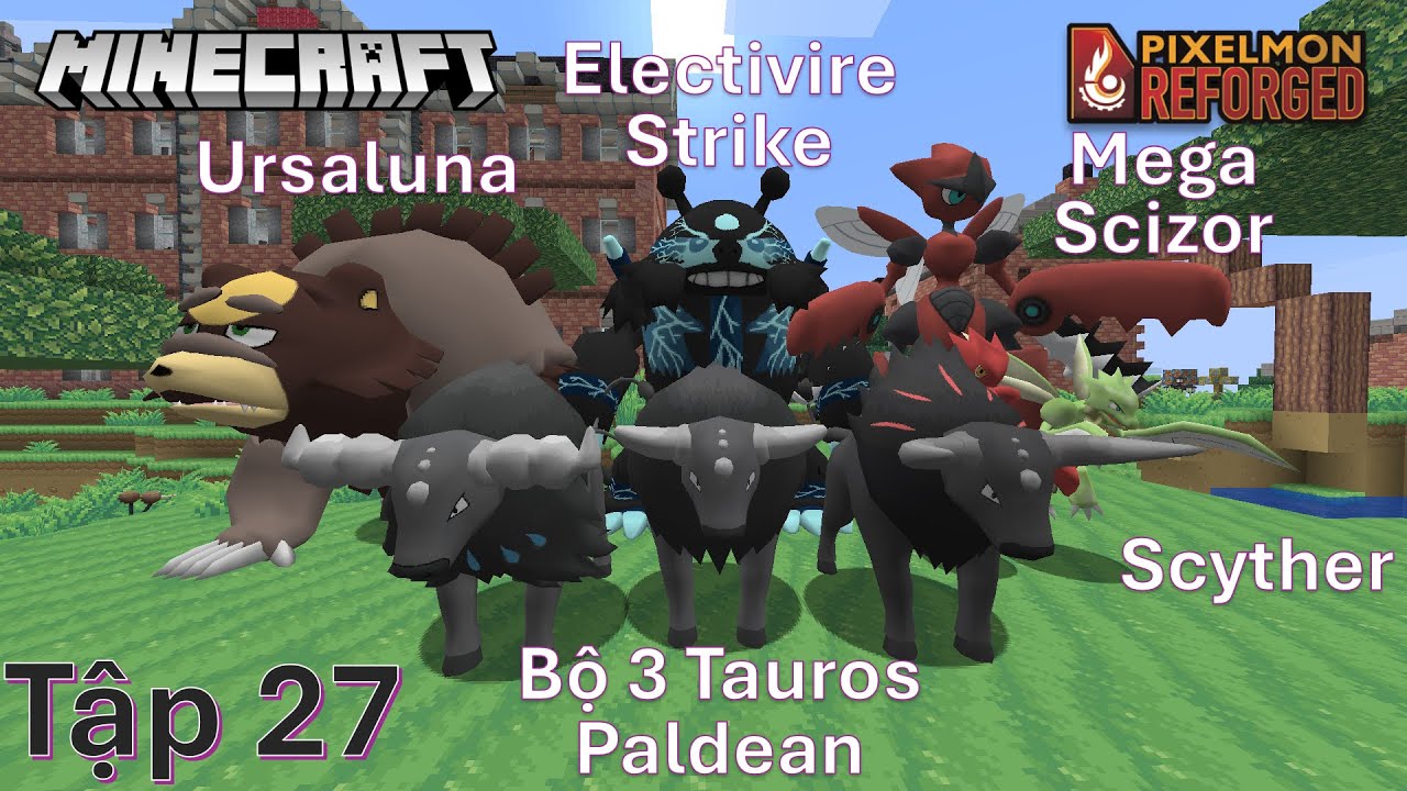 Minecraft Pixelmon 1.16.5 *Tập 27: Thu Phục Bộ 3 Paldean Tauros ...