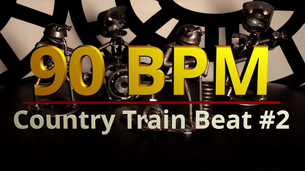 90 BPM - Country Train Beat #2 - 4/4 Drum Beat - Drum Track - YouTube