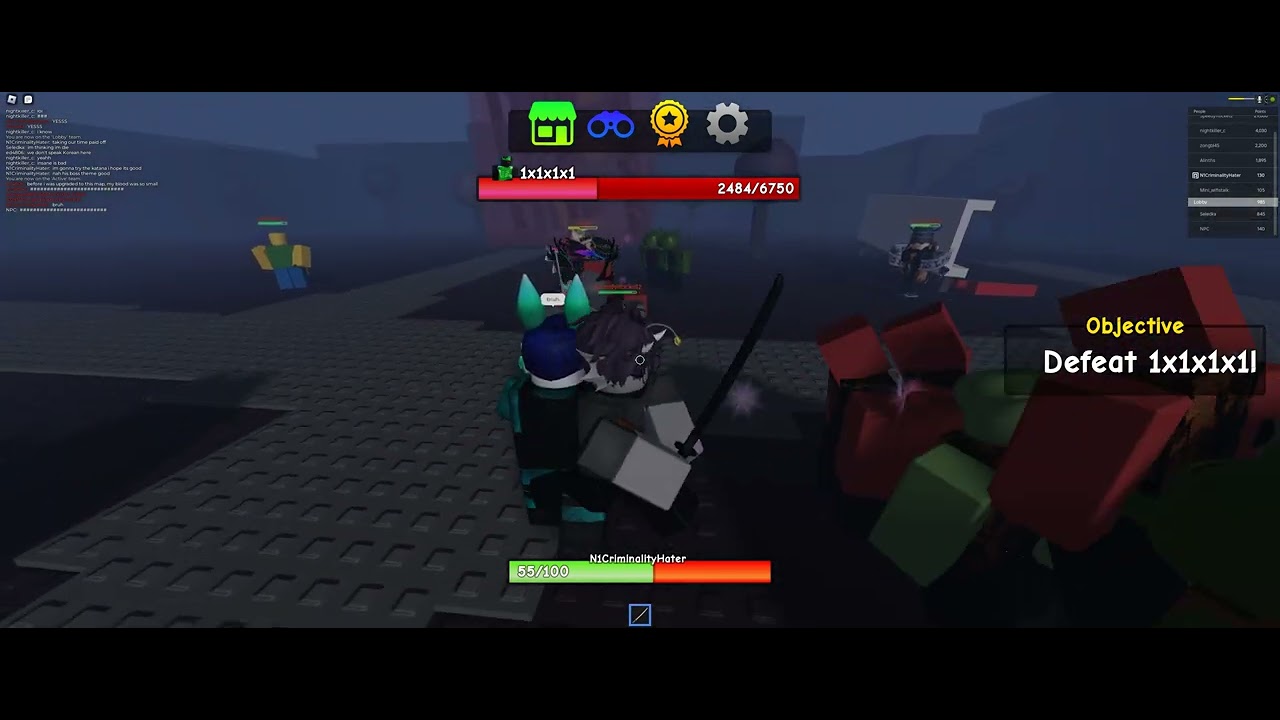 Beating 1x1x1x1 In Roblox Dumb Boss Fights - YouTube