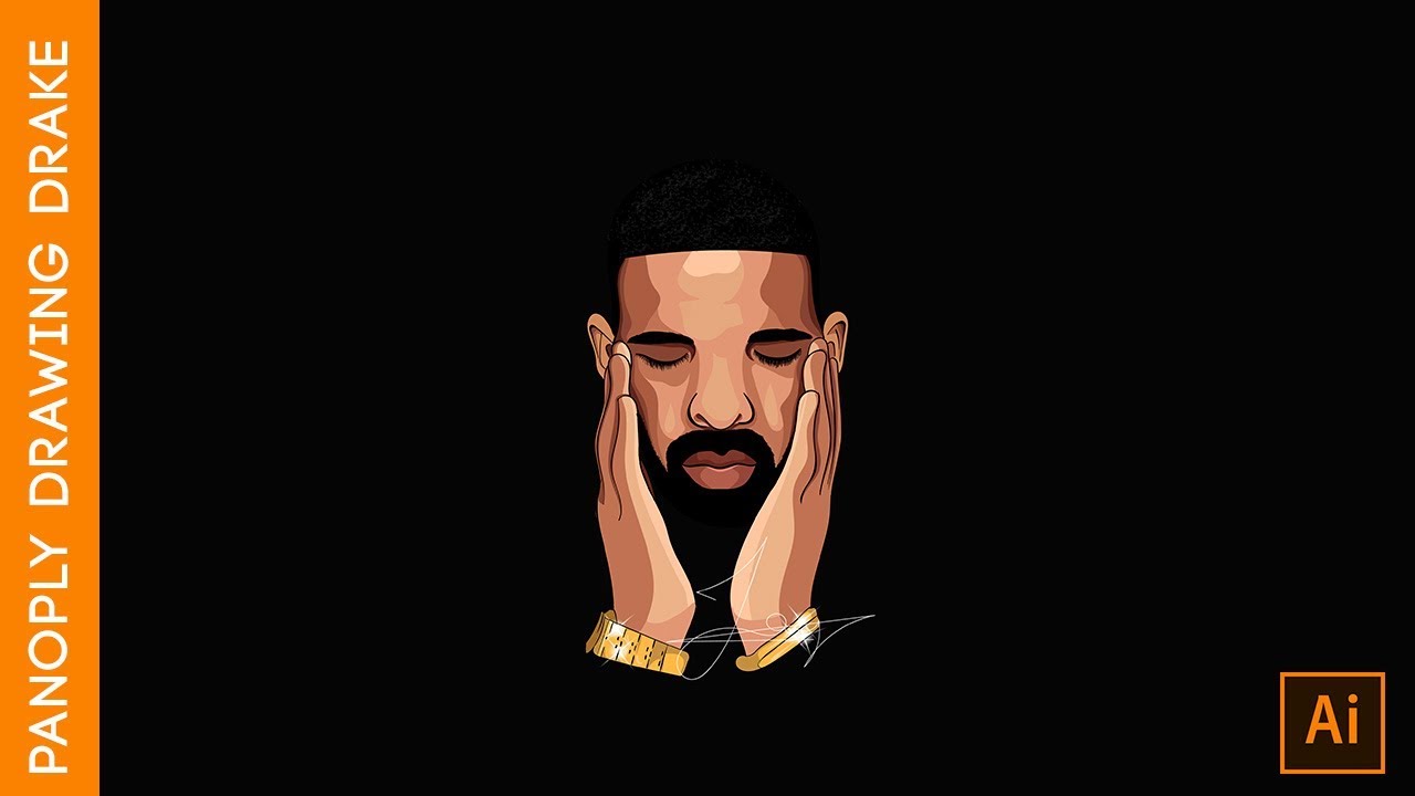 Drawing Drake | Trill Art | Cartoon Art Speed Drawing In Adobe ...