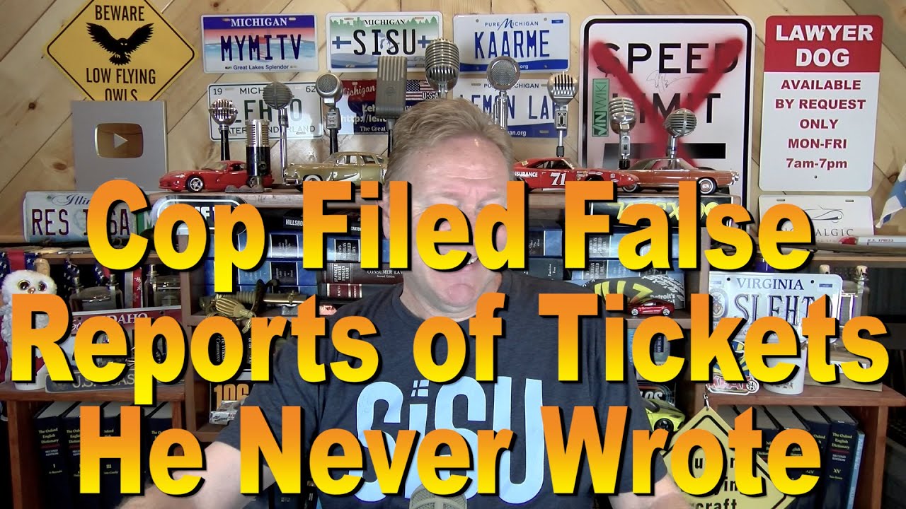 Cop Filed False Reports Of Tickets He Never Wrote Youtube