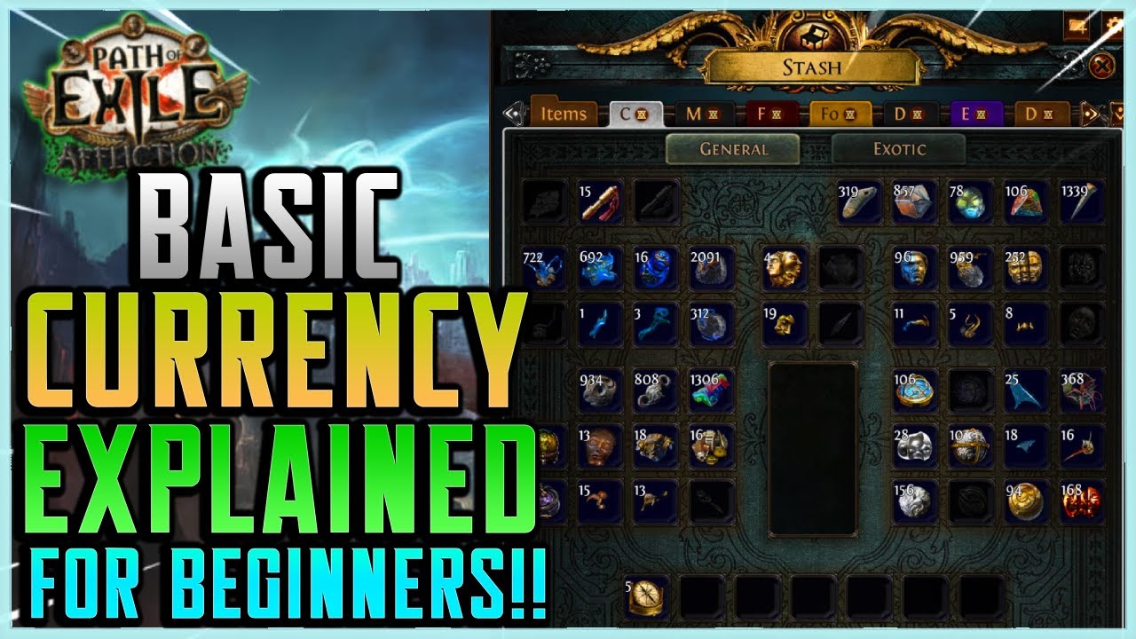 Path of Exile Affliction Complete BASIC CURRENCY Guide for Beginners 2023! (UPDATED) - YouTube