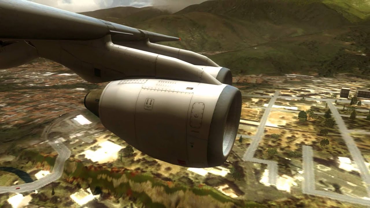 Avro RJ100 Landing Merida Engine View FSX HD MUST SEE - YouTube