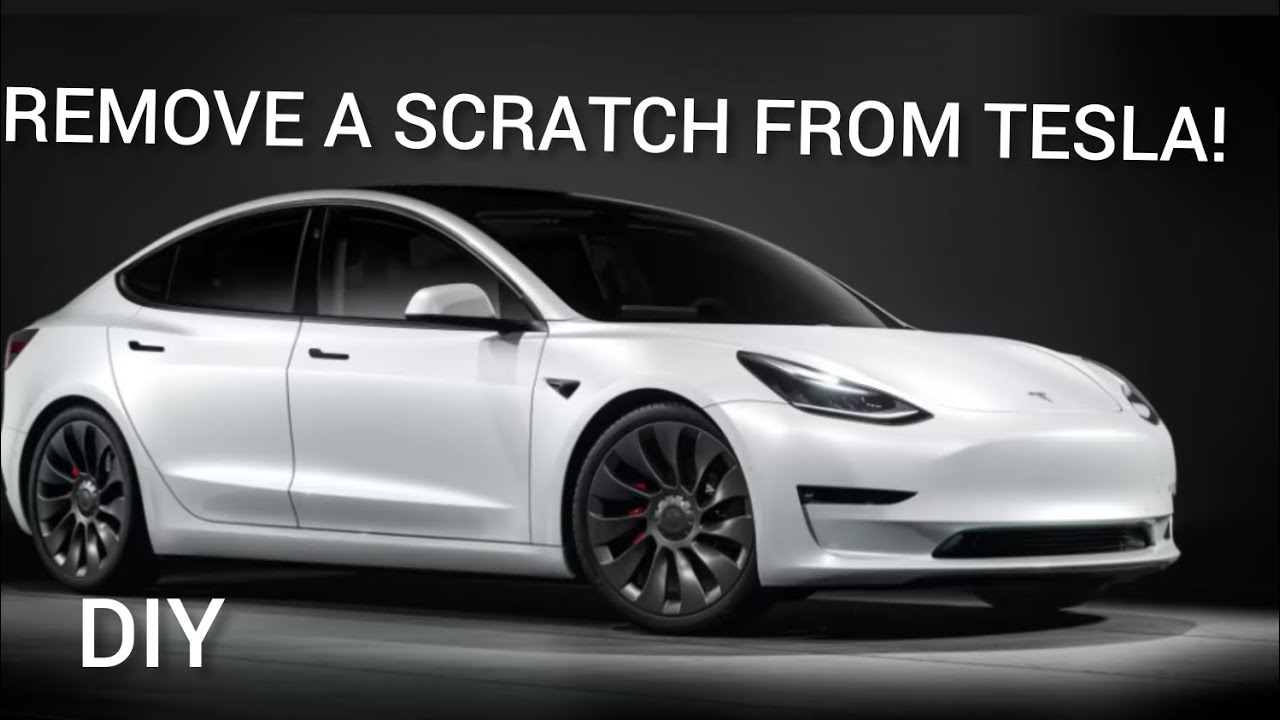 How to remove a scratch from a tesla|Shine Mania - YouTube