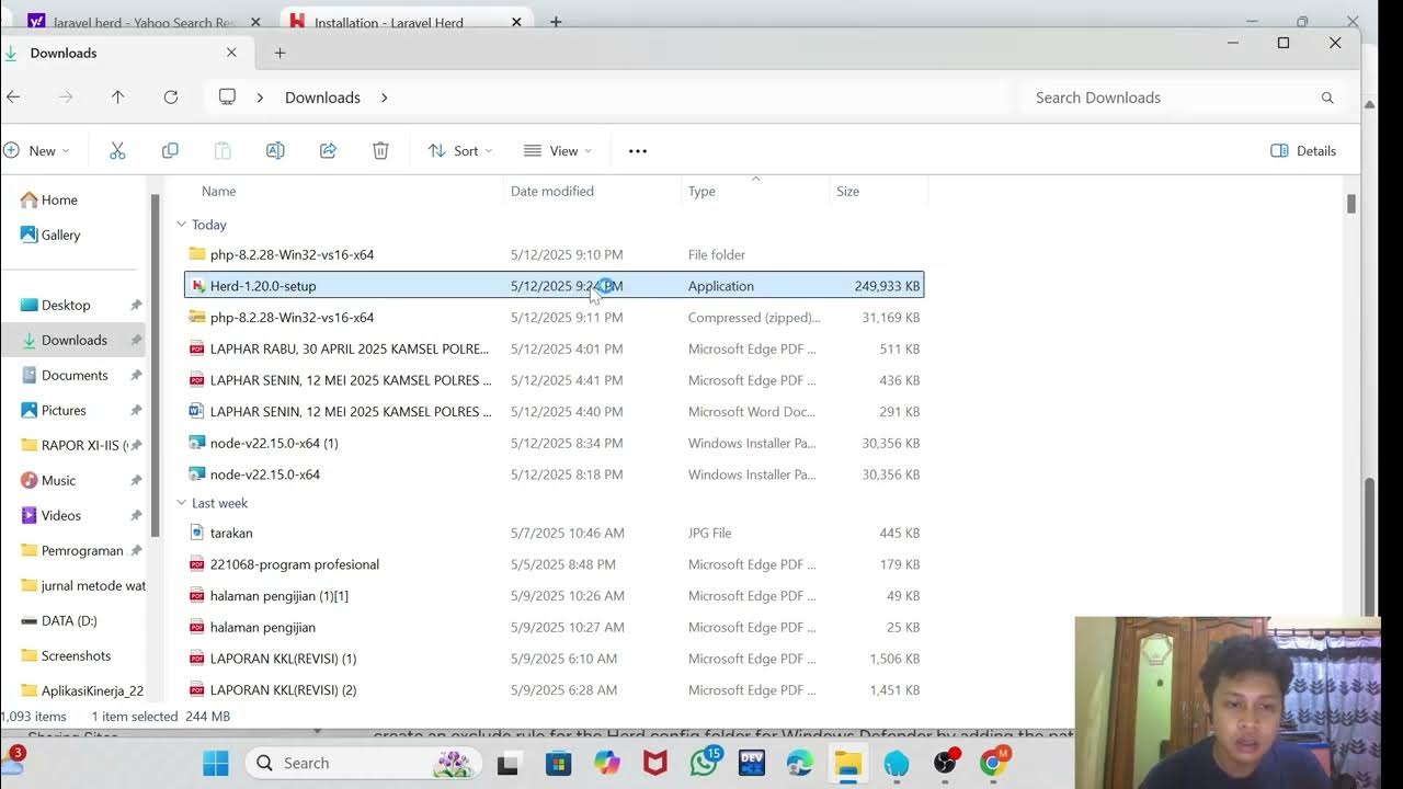 221068_Menginstall Laravel Herd - YouTube