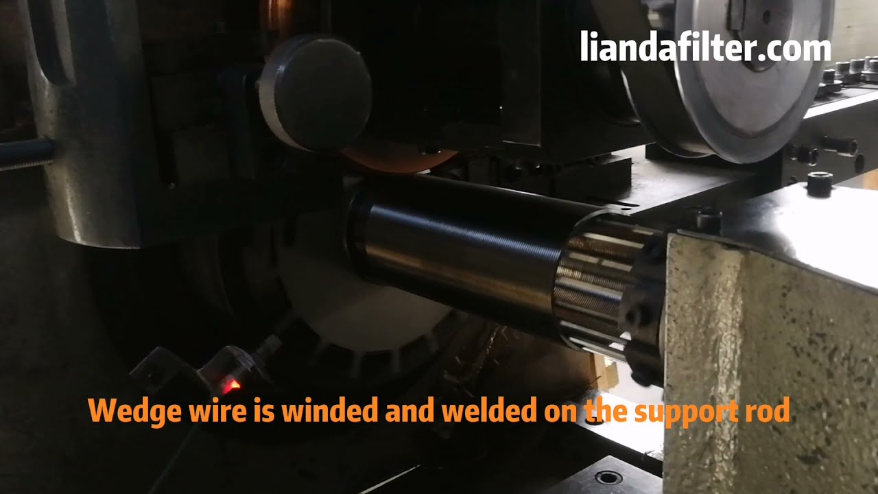 How the wedge wire is made, slotted tube for wedge wire filter - YouTube