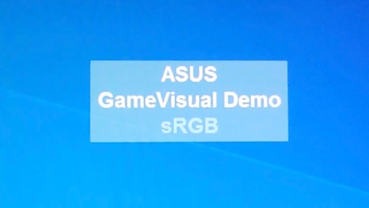 Убираем надпись GameVisual Demo на экране монитора ASUS TUF Gaming ...