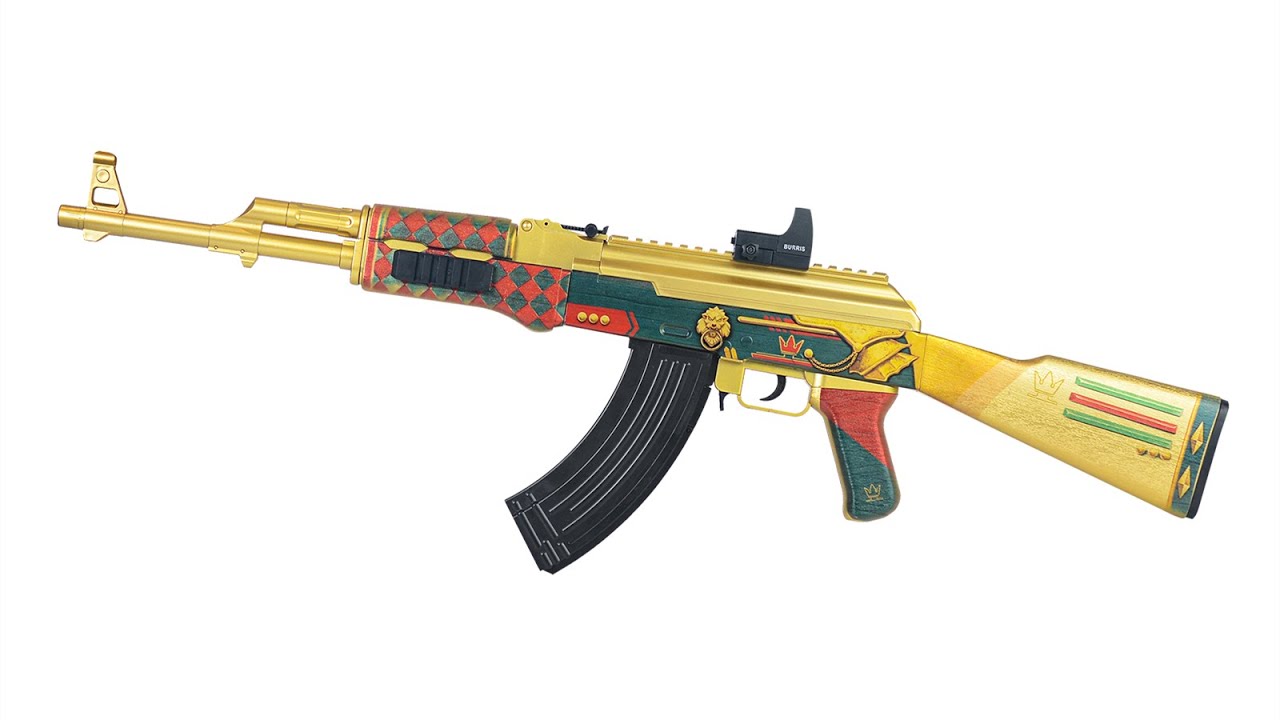 Gold AKM Gel Blaster Display - YouTube