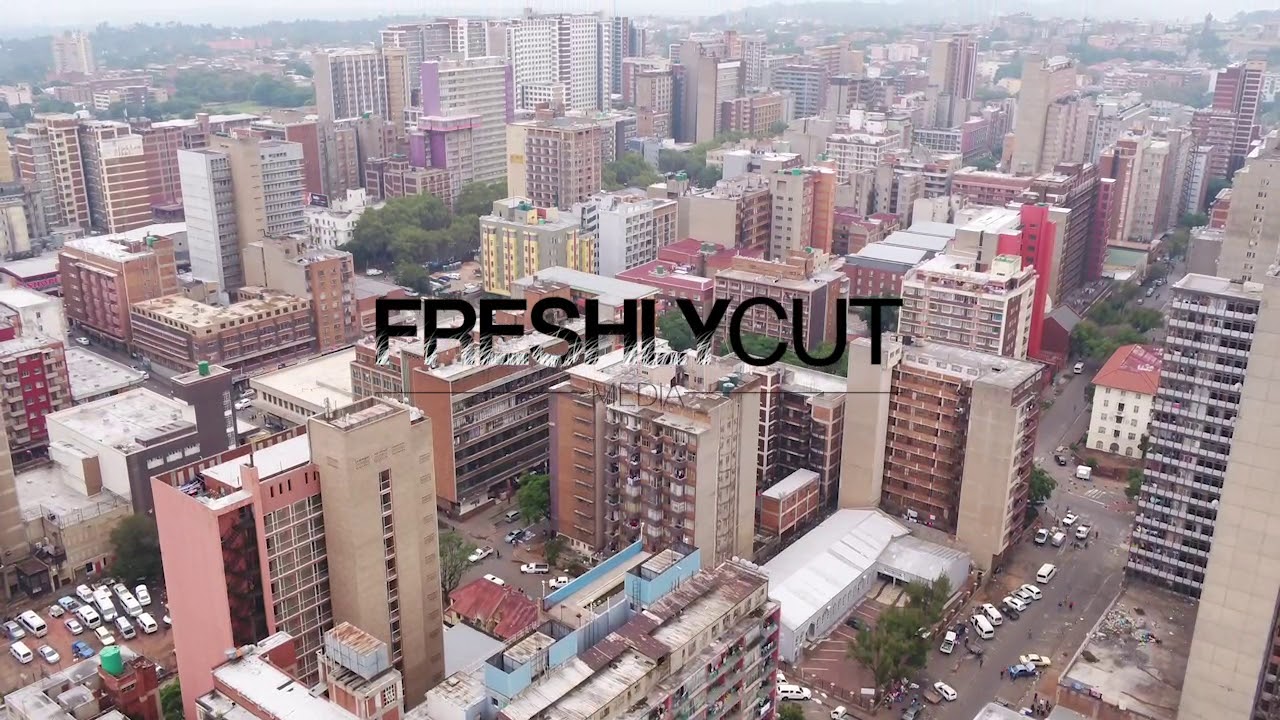 Johannesburg CBD Drone 4 Stock Footage Aerial shot of South African ...