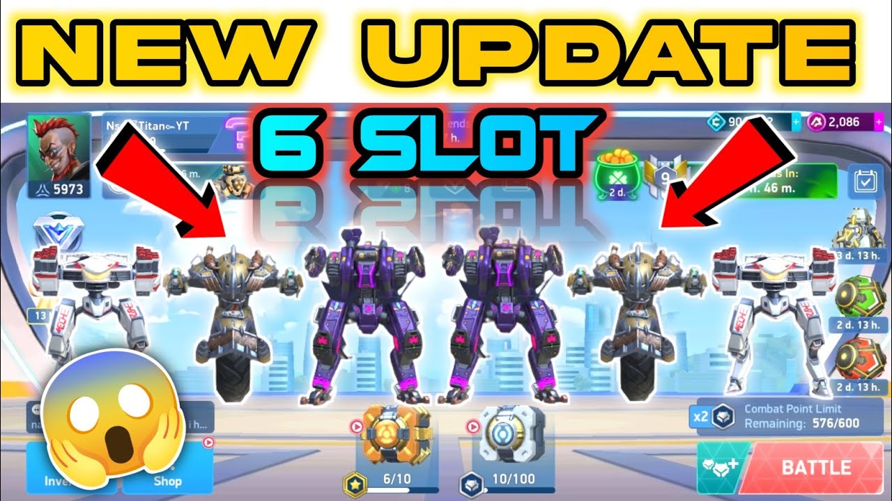 Mech Arena New 6 Slot Update 🤯 || New Powerfull Hanger Update || Mech ...