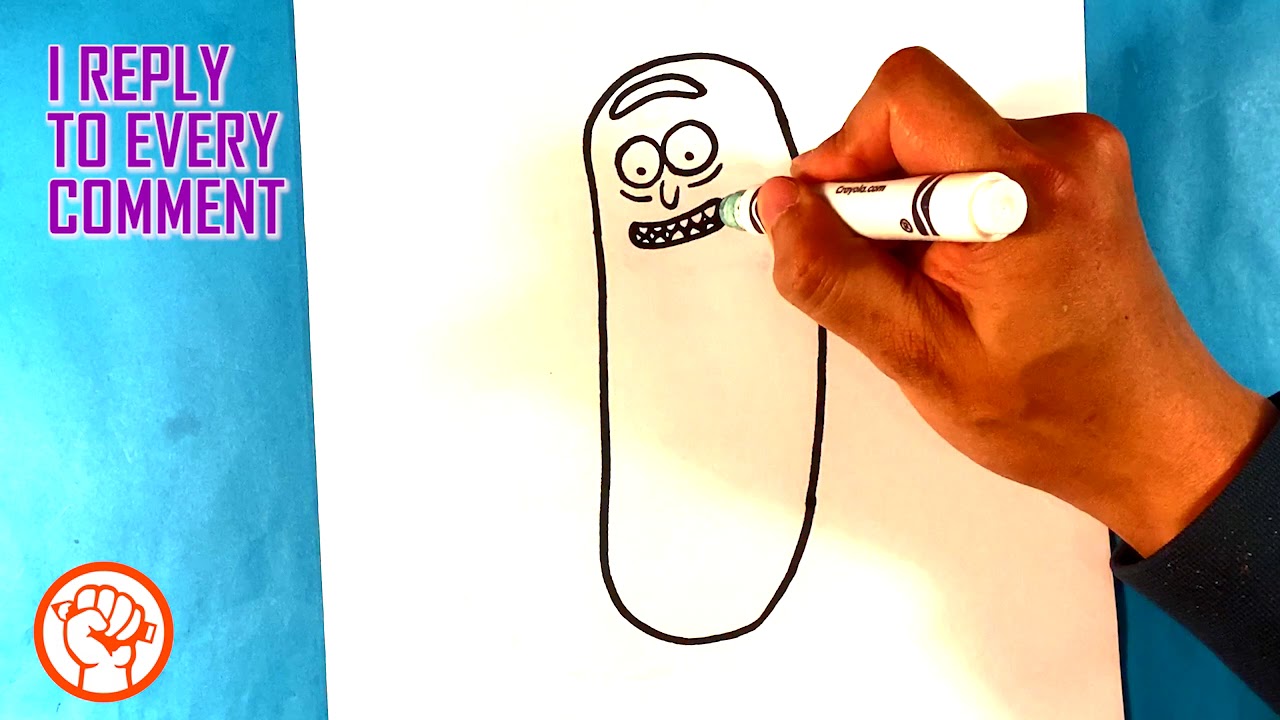 How to Draw Rick and Morty - Pickle Rick - Easy Drawing Lesson - YouTube