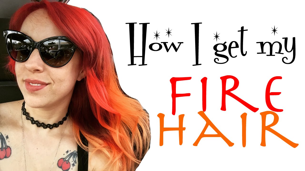 Firestarter: How I get my BRIGHT FIRE HAIR! | GlitterFallout - YouTube