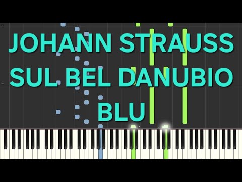 johann strauss~sul bel danubio blu(rallentato-slow)=piano facile easy ...