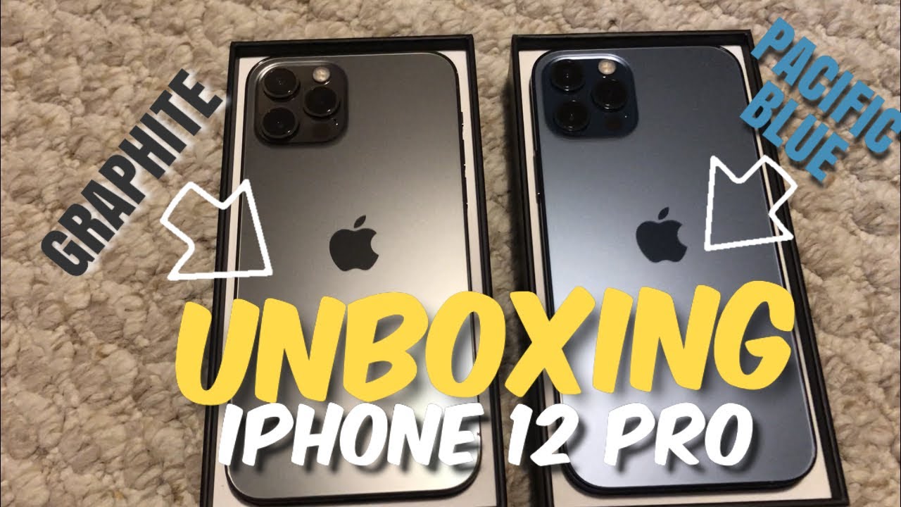 Unboxing iphone 12 pro | Pacific Blue & Graphite - YouTube
