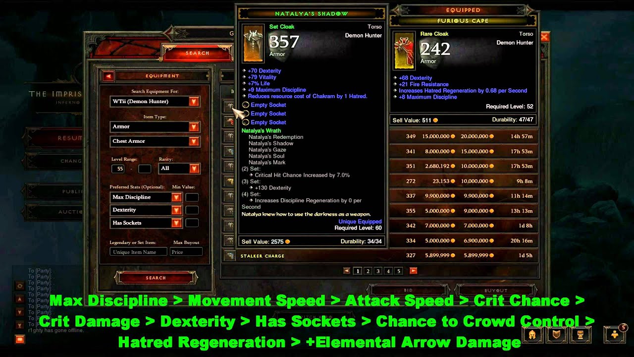 Diablo 3 - How To Use the Auction House (Stat Priority Video) (DH ...